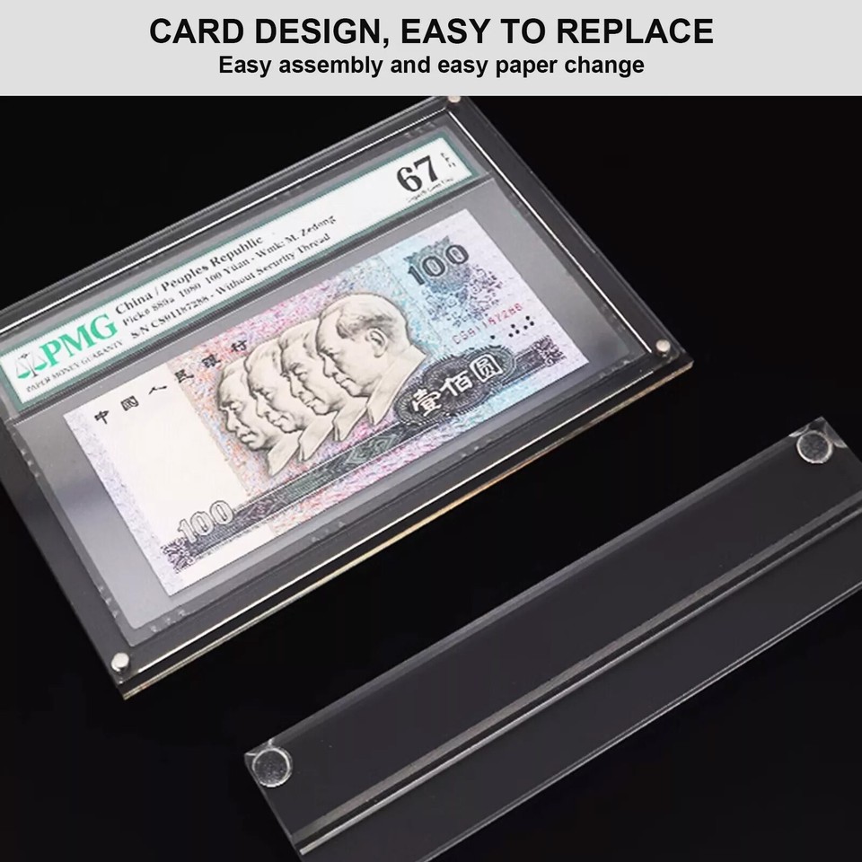 Acrylic Storage Box Case for PMG Graded Banknote Currency Holder Paper ...