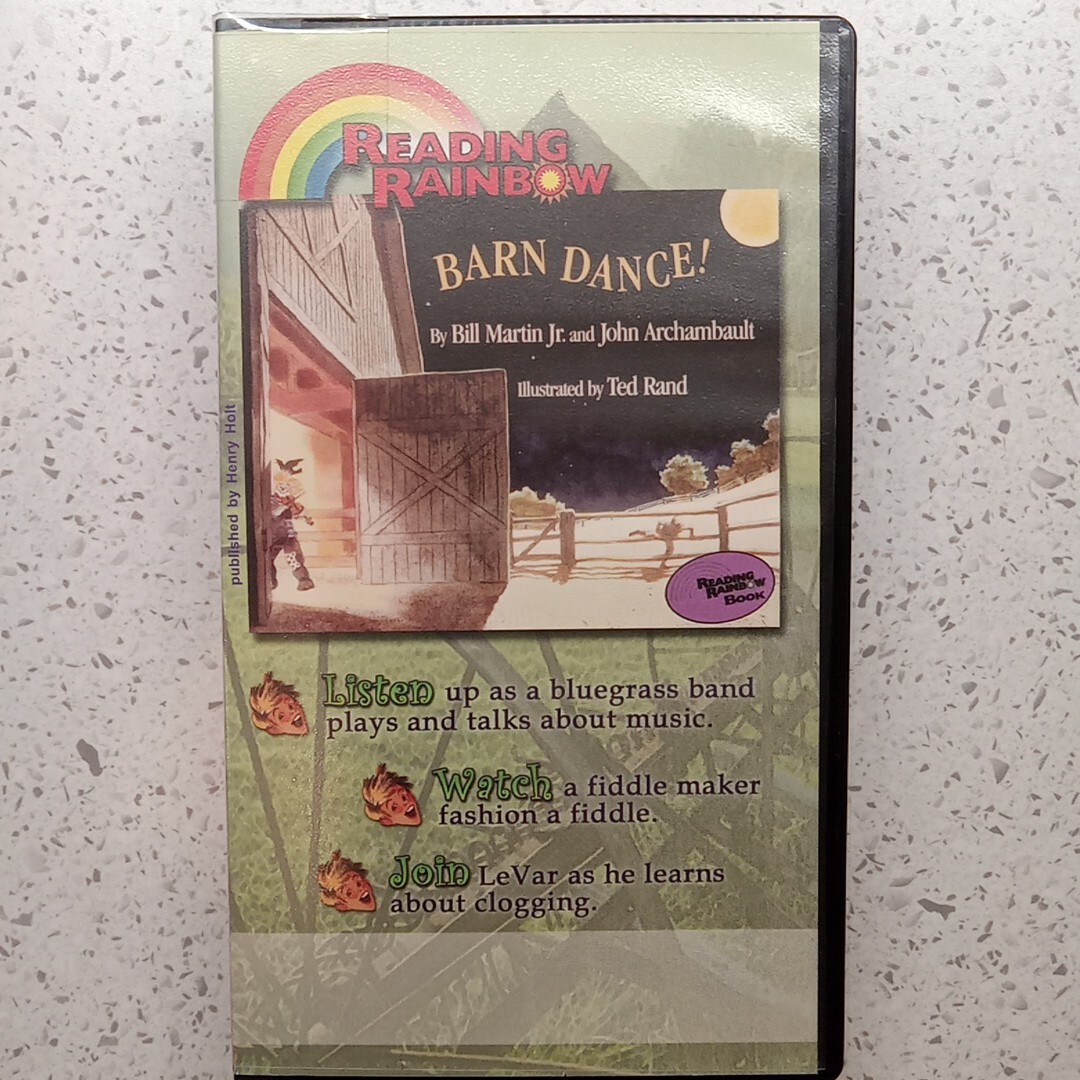 Reading Rainbow VHS "Barn Dance!" Episode #051/155 LeVar Burton ExLib