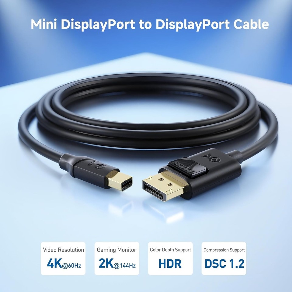 Cable Matters Mini DisplayPort To DisplayPort Cable 10-ft — 4K@60Hz ...