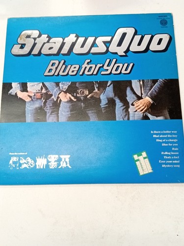 STATUS QUO blue for you LP EX-/EX-, 9102 006, vinyl, album, with lyric ...