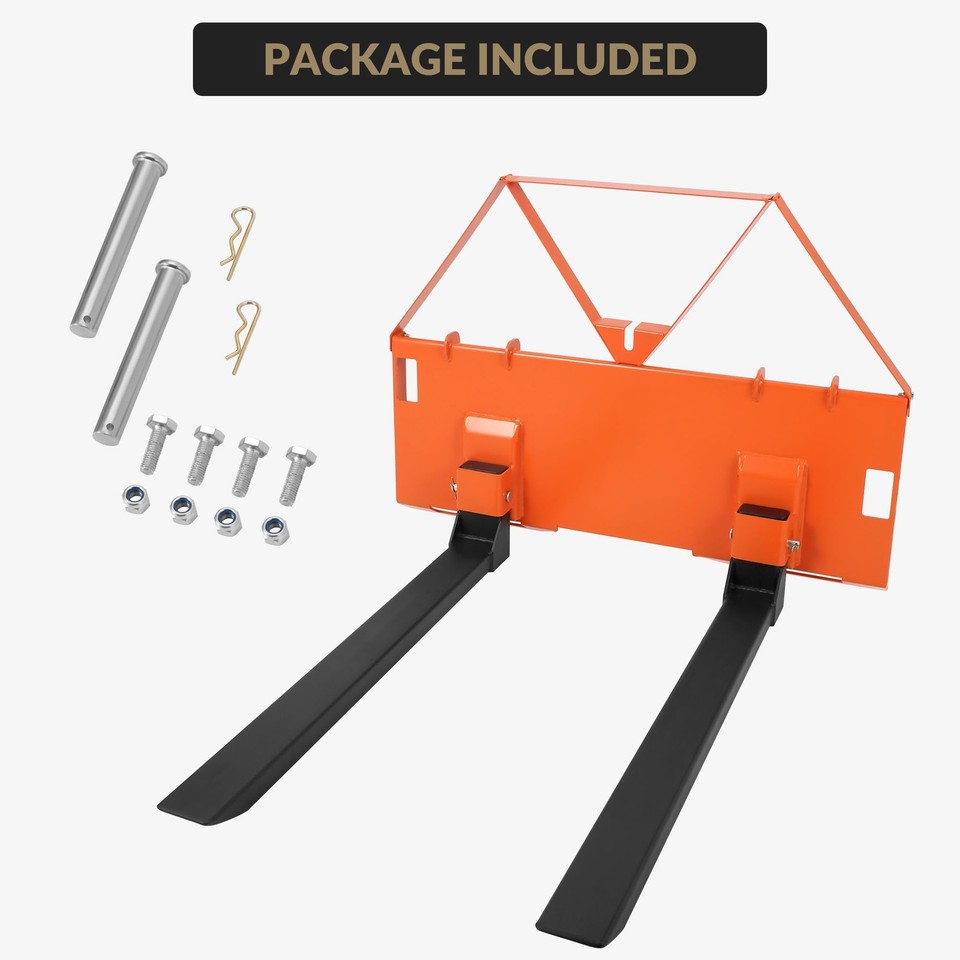 45" Skid Steer Pallet Forks,Quick Attach Pallet Forks Attach,Removable ...