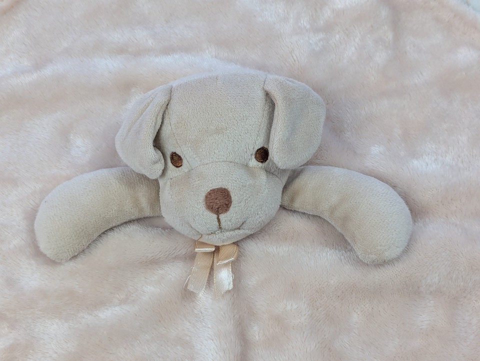 Pro Goleem Tan Beige puppy dog pink Security Blanket Baby Lovey satin ...