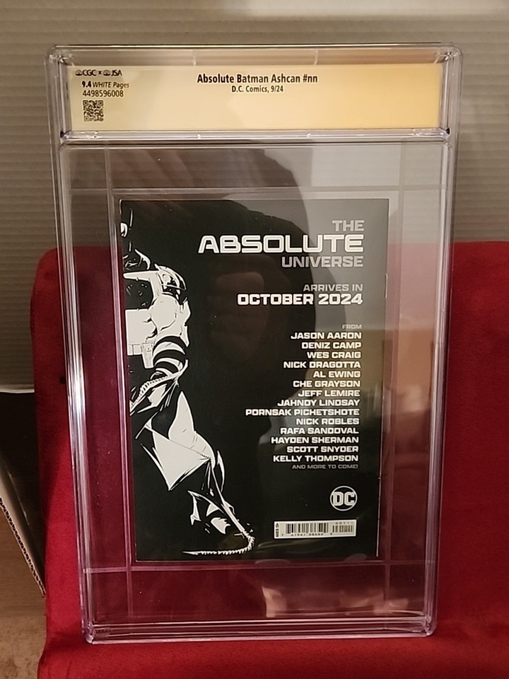 Absolute Batman #1 NN CGC Graded 9.4 EXC SDCC Ashcan comic SIGNED Scott ...