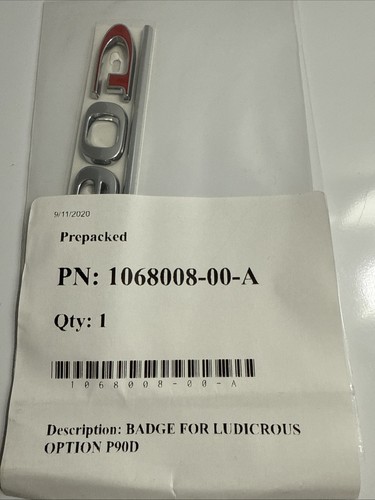 Tesla Model S, X,P90D Letter Emblem LUDICROUS 1068008-00-A OEM | eBay