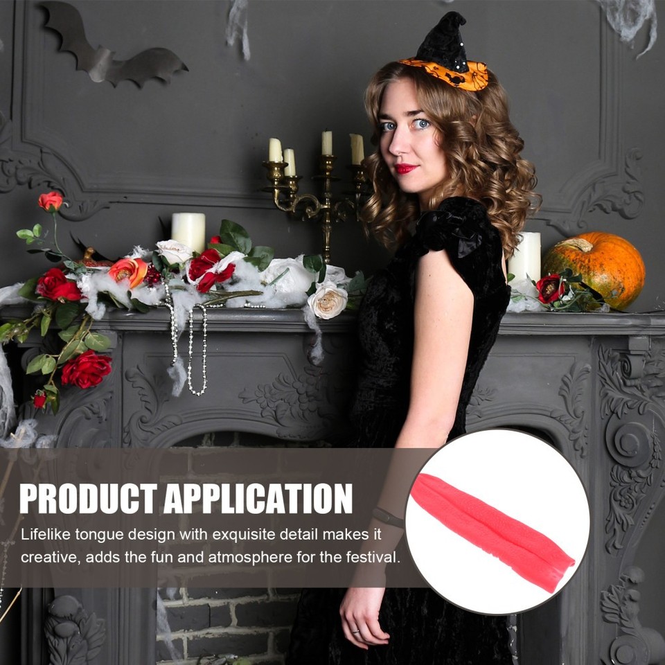 3 Pcs Tongue for Halloween Costume Festival Prop Cosplay Fake Prank ...