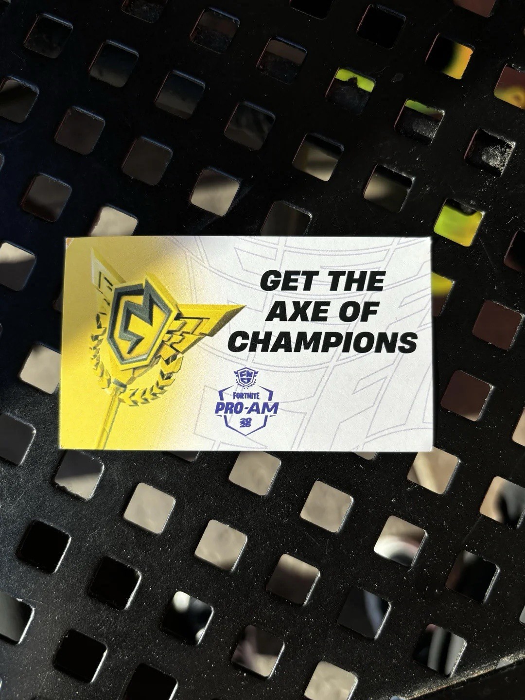 Fortnite 2025 FNCS Pro Am Axe Of Champione Code Card **Exclusive ...