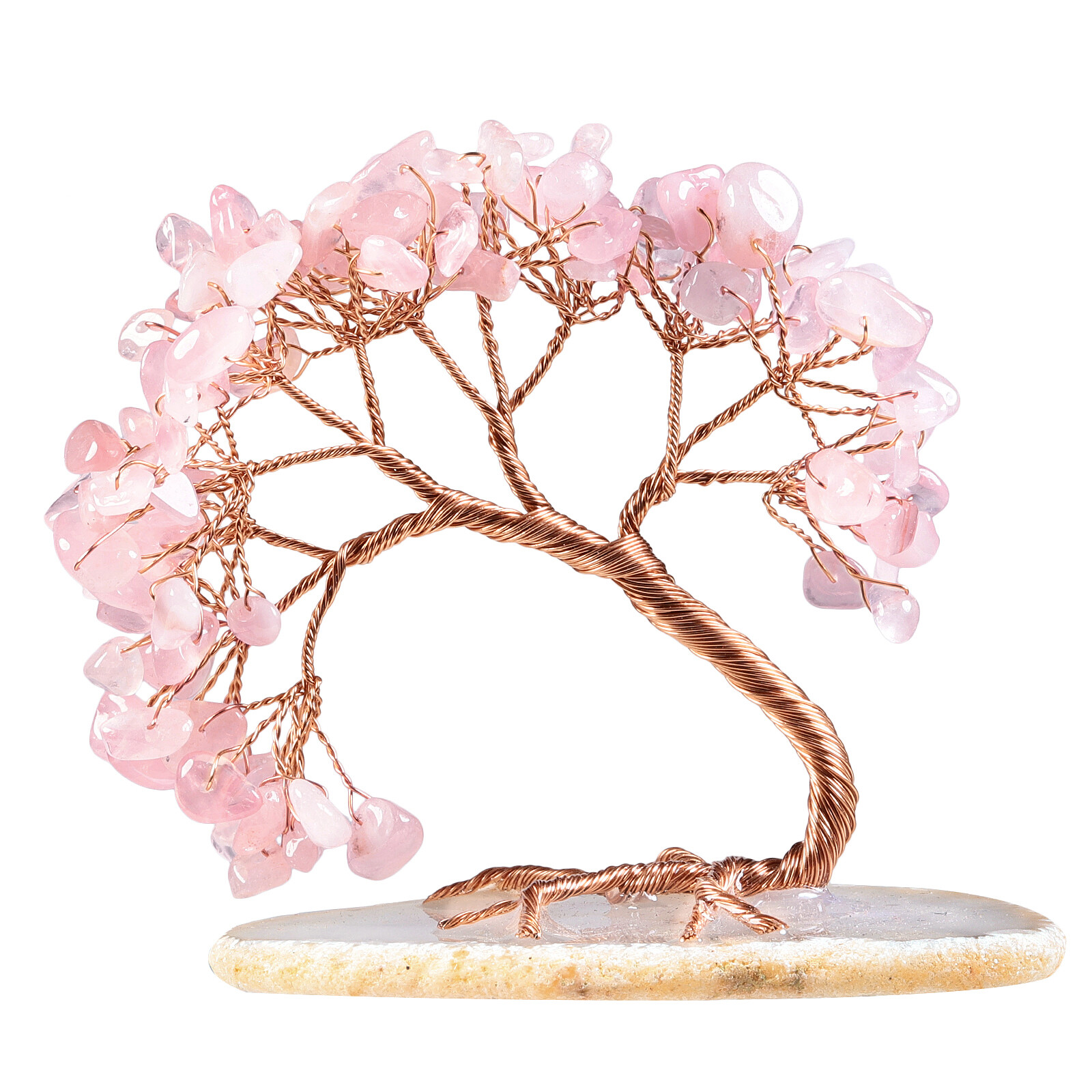 Natural Crystal Stone Money Tree Agate Slice Base Feng Shui Bonsai for ...