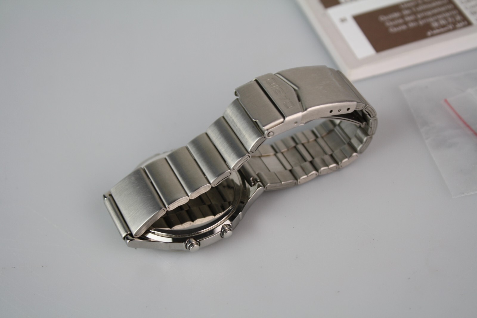 Casio 1301 Mta-1000 Silver Tone Quartz Analog Digital Men's Watch Sz. 6 ...