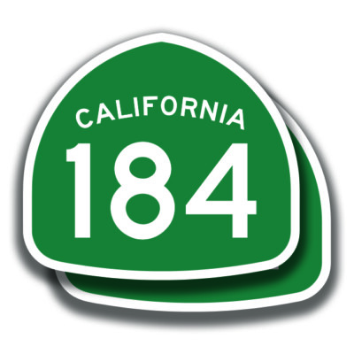 CALIFORNIA STATE ROUTE 184 STICKER 2 Decals Road Sign Bogo Highway | eBay