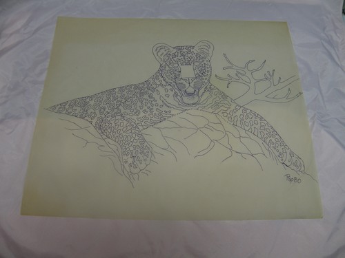 WOOD CARVING PATTERN 17"X14" CHIP RELIEF BURNING LEOPARD | eBay