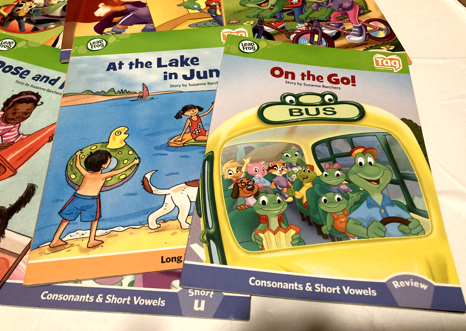 Lot of 10 LeapFrog Tag Reading System Softcover Books- Consonant ...