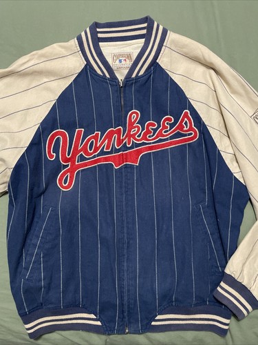 NY Yankees Cooperstown Collection Jacket Mirage Blue And White MLB | eBay