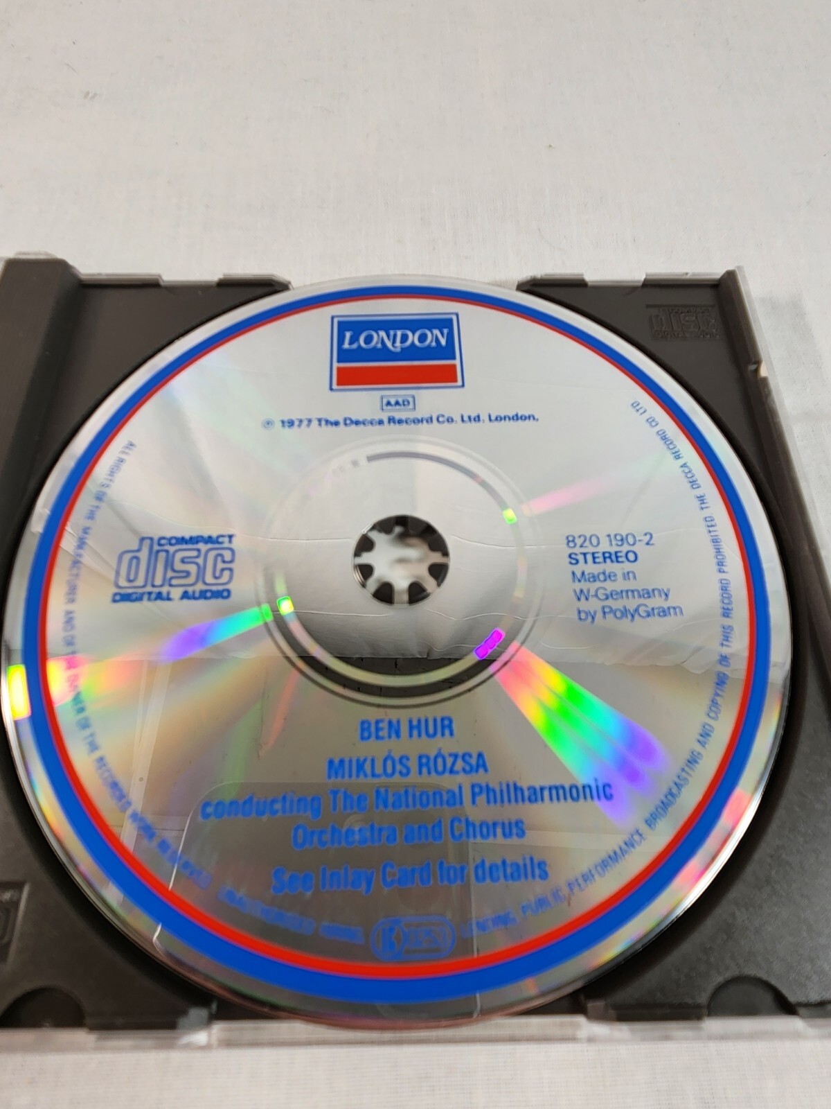 Ben Hur - MIKLOS ROZSA Conducts (CD, 1985 German Import) - Soundtrack ...
