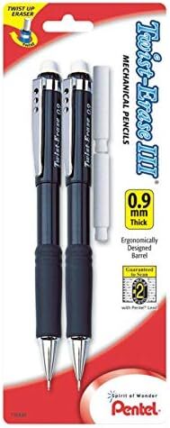 Pentel® Twist-Erase® III Mechanical Pencils, 0.9 mm, Assorted Barrel ...