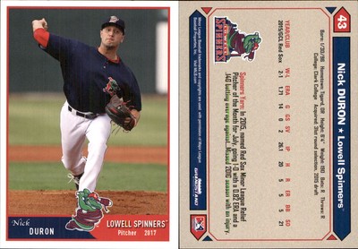 Nick Duron 2017 Grandstand Lowell Spinners RC Card Lowell Spinners | eBay