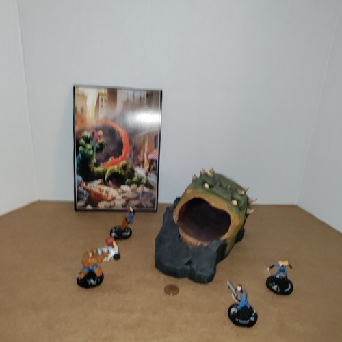 Custom Plaster-Cast Fantastic 4 Comic Cover Monster With FF Heroclix ...