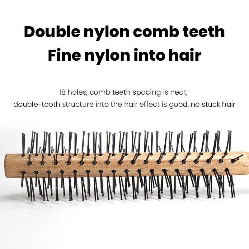 1 Piece Black Small Round Hair Brush for Thin or Short Hair Mini Round ...