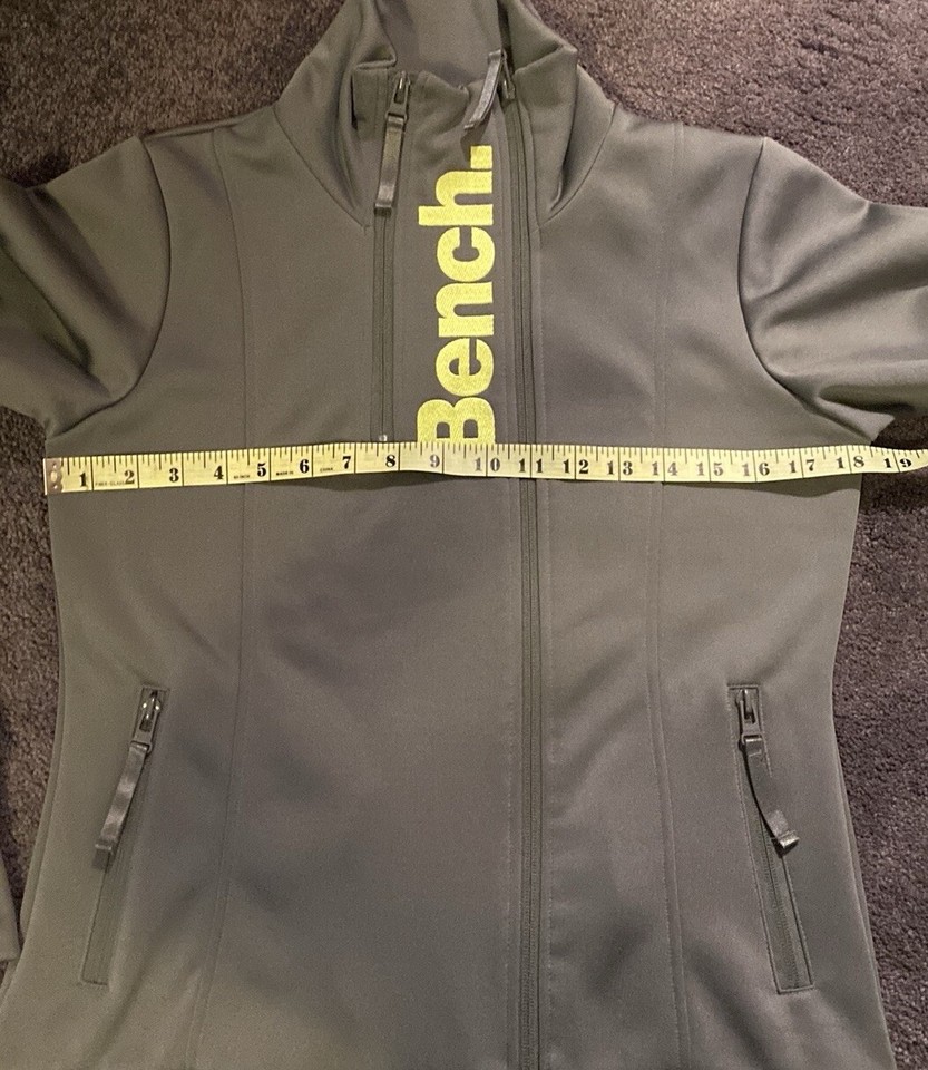 Bench Funnel Neck Track Jacket L Juniors / Small Tall Adult Gray Lime ...
