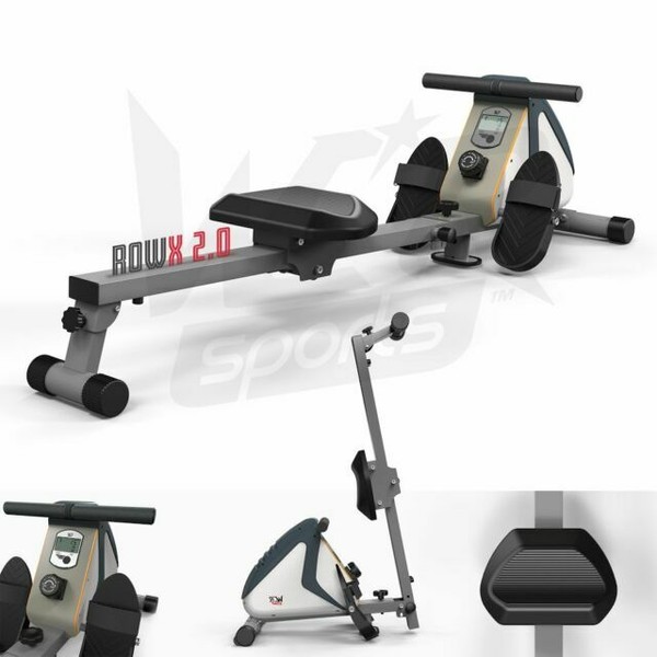 Deluxe Magnetic Rowing Machine Body Tonner Fitness Cardio Gym Training ...