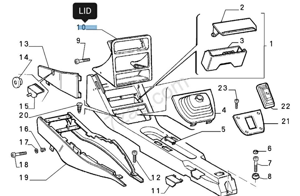 Carbon Blend Cover Radio Shaft Center Console Lancia Delta Integrale & Evo | eBay