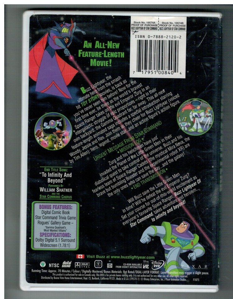 Walt Disney Pixar Buzz Lightyear of Star Command the Adventure Begins ...