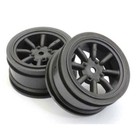 Kyosho FATH706BKM Premounted TC Tyre M on 8 Spoke Watanabe Wheel Black ...