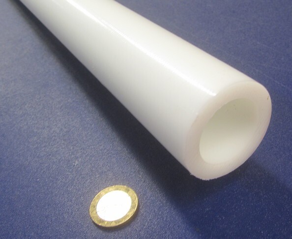 Delrin Acetal White Tube 1.75" Oversize OD x 1.25" Undersize ID x 60 ...