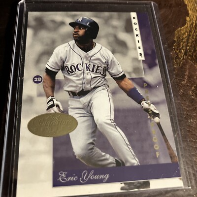 1996 Eric Young Leaf Signature Series Gold Press Proof | eBay