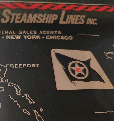 VTG RARE EASTERN STEAMSHIP LINES NEW SS BAHAMA STAR & SS ARIADNE GLASS ...