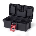 Hyper Tough 13-inch Tool Box, Plastic Tool and Hardware Storage, Black ...