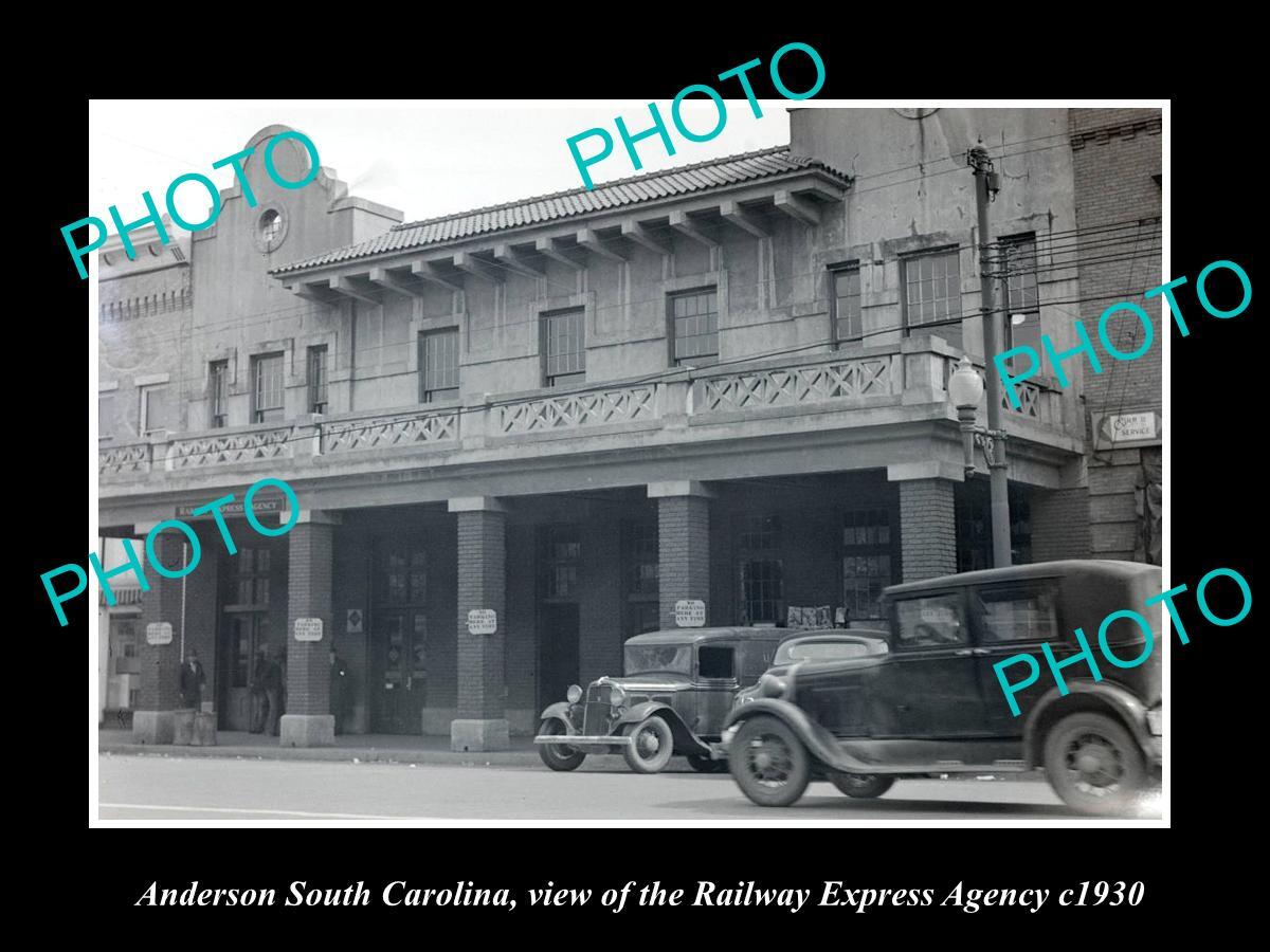 OLD HISTORIC PHOTO OF ANDERSON SOUTH CAROLINA RAILWAY EXPRESS AGENCY ...