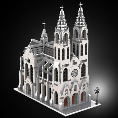 Gothic Cathedral MOC Building Blocks Set, Medieval DIY Model Bricks Toy ...