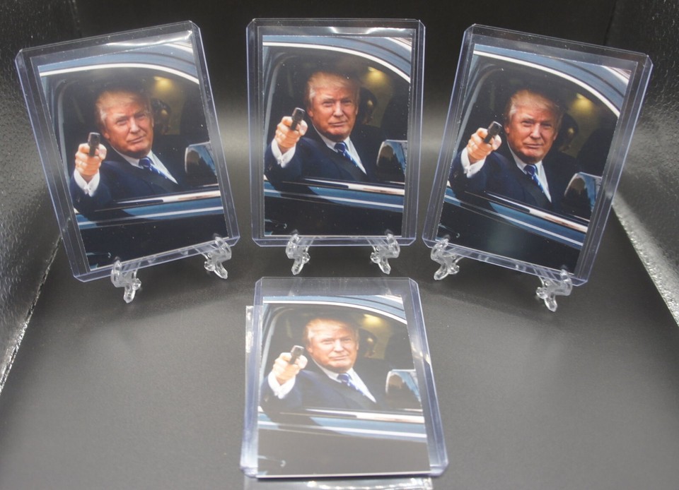 RARE 4 DONALD TRUMP 1952 Topps ACEO Cards & Top Loaders & Sleeves FREE ...