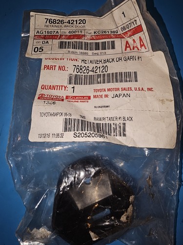 NEW OEM Genuine Toyota Retainer Back Door 76826-42120 (B2) | eBay