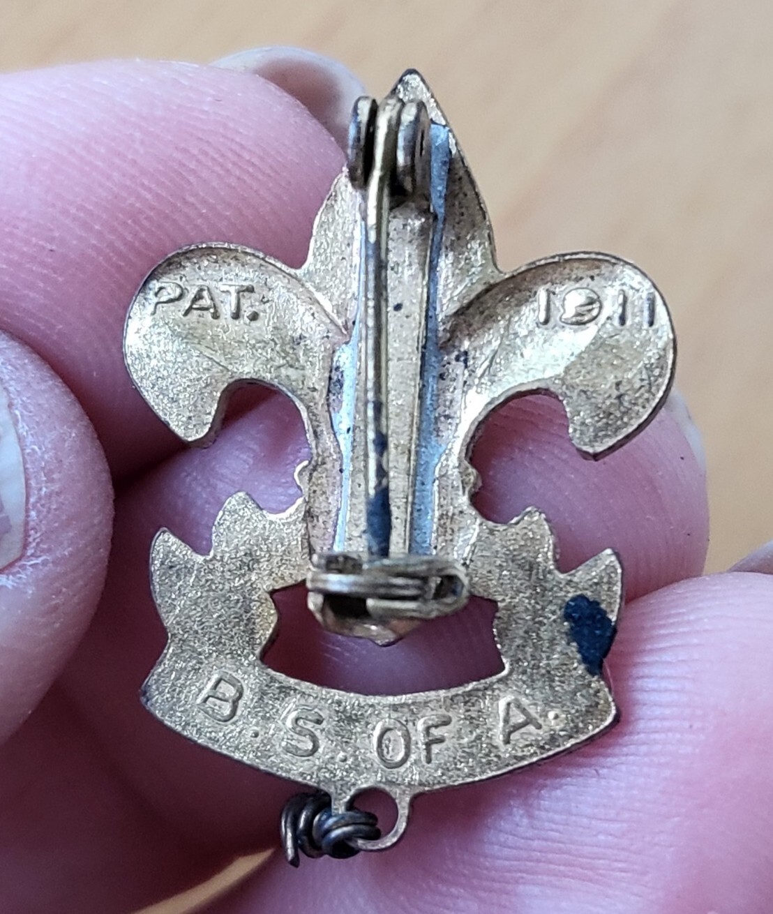 1911 Boy Scouts of America FIRST CLASS Large Rank GOLD Pin BSA Hat ...