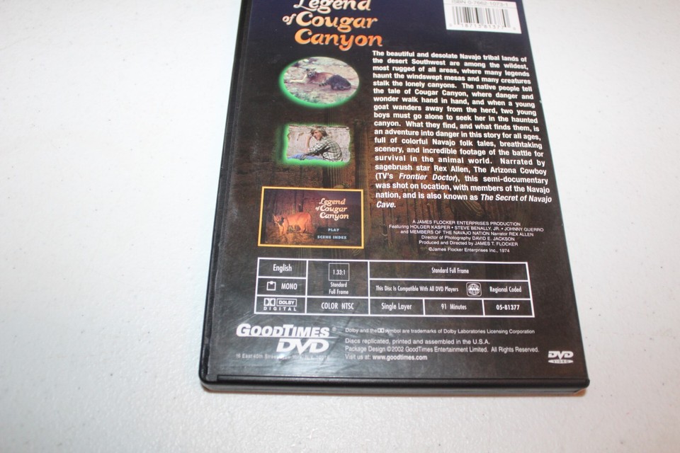Legend of Cougar Canyon (DVD 1976) Holger Kasper, Steven Benally Jr. | eBay