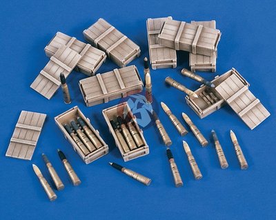 Verlinden 1/48 88mm KwK 36 L/56 Ammo & Crates for German Tiger I Tank ...