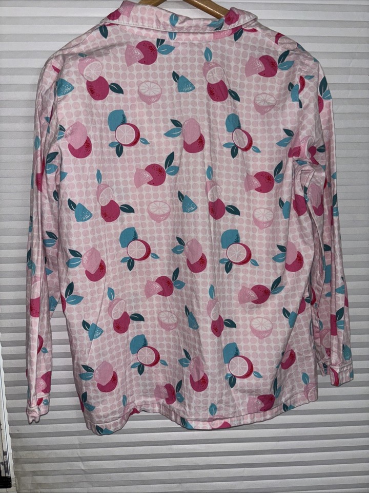 Company Store Pajama Top Pink Lemons Sz XL | eBay