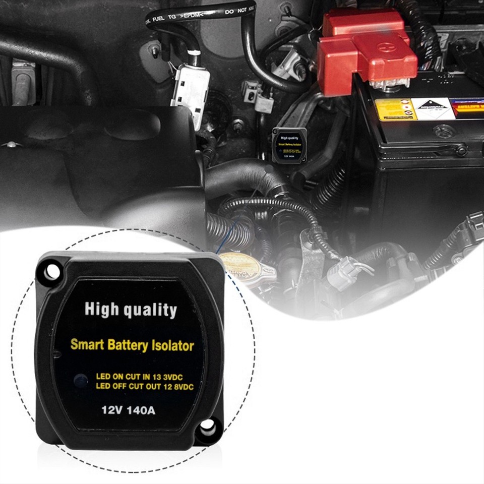 Dual Battery Isolator 12V 140A Voltage Sensitive Split Relay VSR ...
