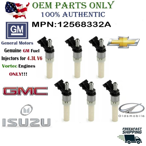 NEW OEM GM Spider x6 Fuel Injectors for 1996-2014 GMC Chevy Isuzu 4.3L ...