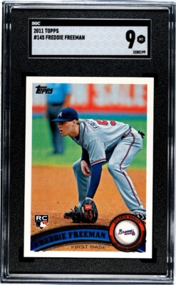 2011 Topps #145 Freddie Freeman Rookie Card RC - Graded SGC 9 MINT | eBay