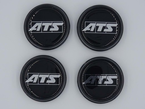 4x ATS Nabenkappen Nabendeckel Felgendeckel 1056 Flach schwarz Classic ...
