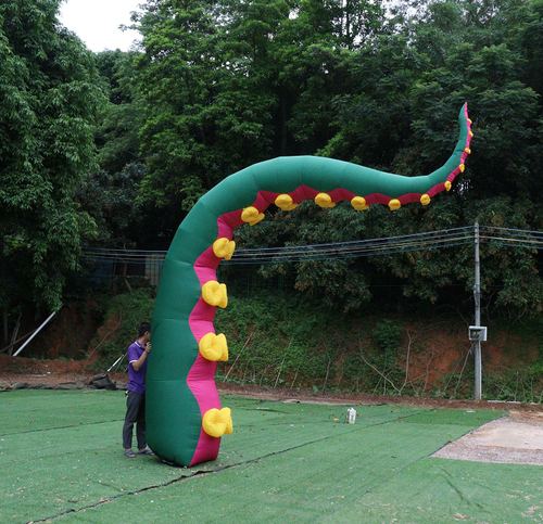 Custom Made Urban-Art Outdoor Green Giant Inflatable Octopus Tentacles ...