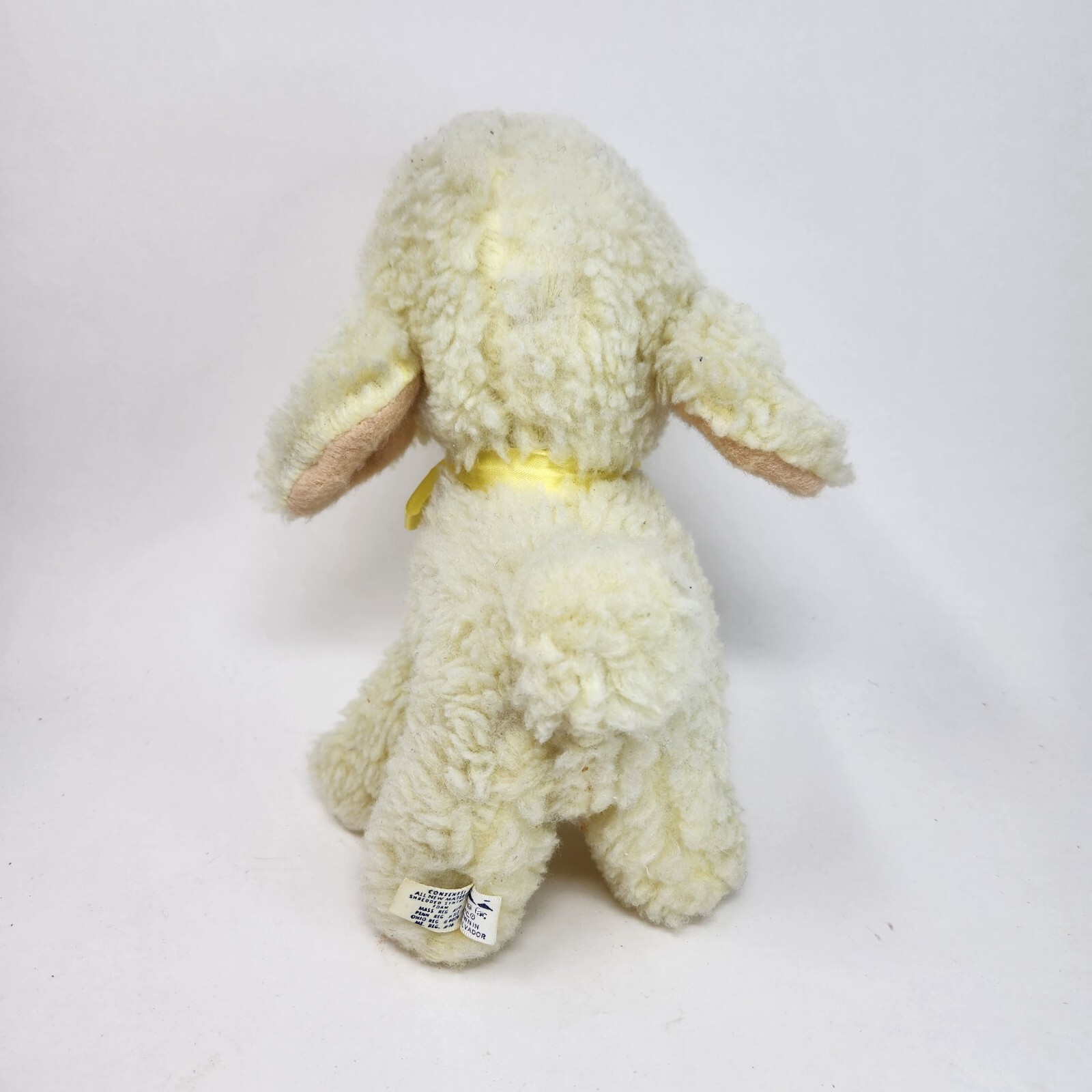 9" VINTAGE 1977 ANIMAL FAIR WHITE LAMB BLUE EYES W BELL STUFFED ANIMAL ...