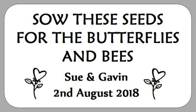 Mini Sow These Seeds Wedding Stickers Personalised Small Labels Gift ...