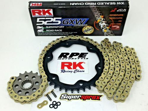2014-2023 KTM 1290 Superduke R RK GXW 525 Gold QA 16/38 Chain and ...
