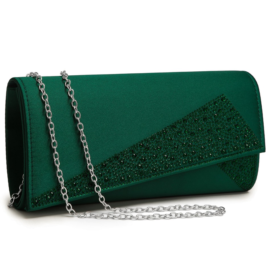 Dasein Women Elegant Rhinestones Glitter Evening Clutch Handbags Party ...