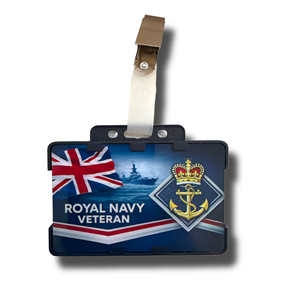 British Military Veteran Commemorative Printed Card , Card Holder ...