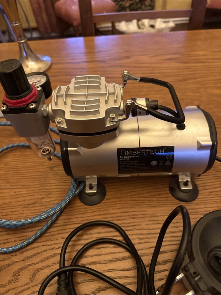 Timbertech Airbrush Kit with Air Compressor ABPST05 with Powerful ...