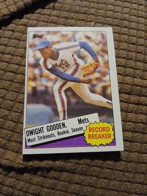 1985 Topps - Record Breaker Dwight Gooden #3 Collector's Edition ...